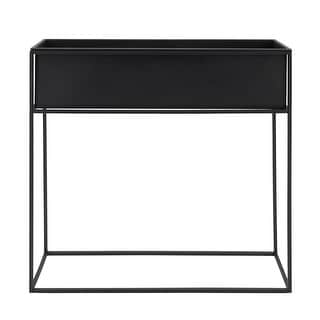 Metal 28x7 Rectangular Planter, Black 28.0"H - 28.0" x 7.0" x 28.0 ...