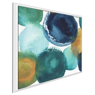 "Teal Watermarks Square I" Print on Floating Canvas - Bed Bath & Beyond ...