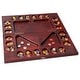 GSE™ 4-Player Mancala Board Game with Multi-Color Glass Stones, Folding Wooden 4-Way African ...