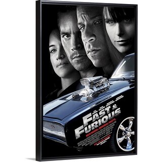 "Fast and Furious 4 (2009)" Black Float Frame Canvas Art - Bed Bath ...