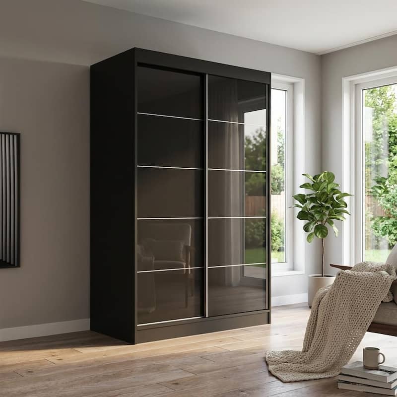 Meble Furniture Aria 2-Door 59-Inch Wide High Gloss Modern European ...