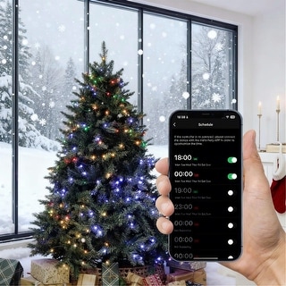 6ft Prelit Christmas Tree with Full-Spectrum LEDs, Ultra-Dense Tips ...