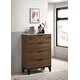 Christo Walnut Brown 4-drawer Faux Marble Top Chest - Bed Bath & Beyond ...