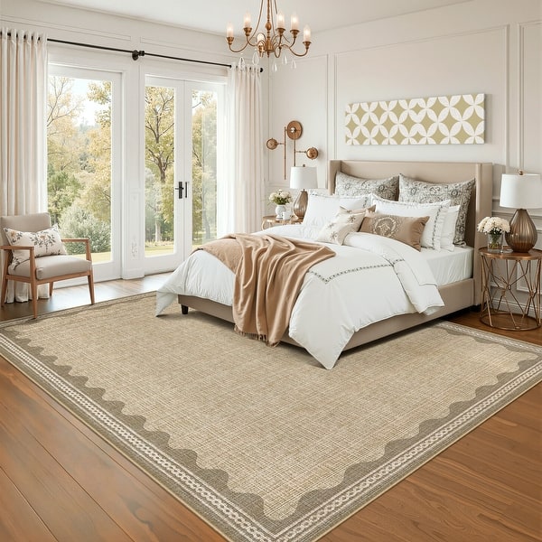 patterned bedroom rug