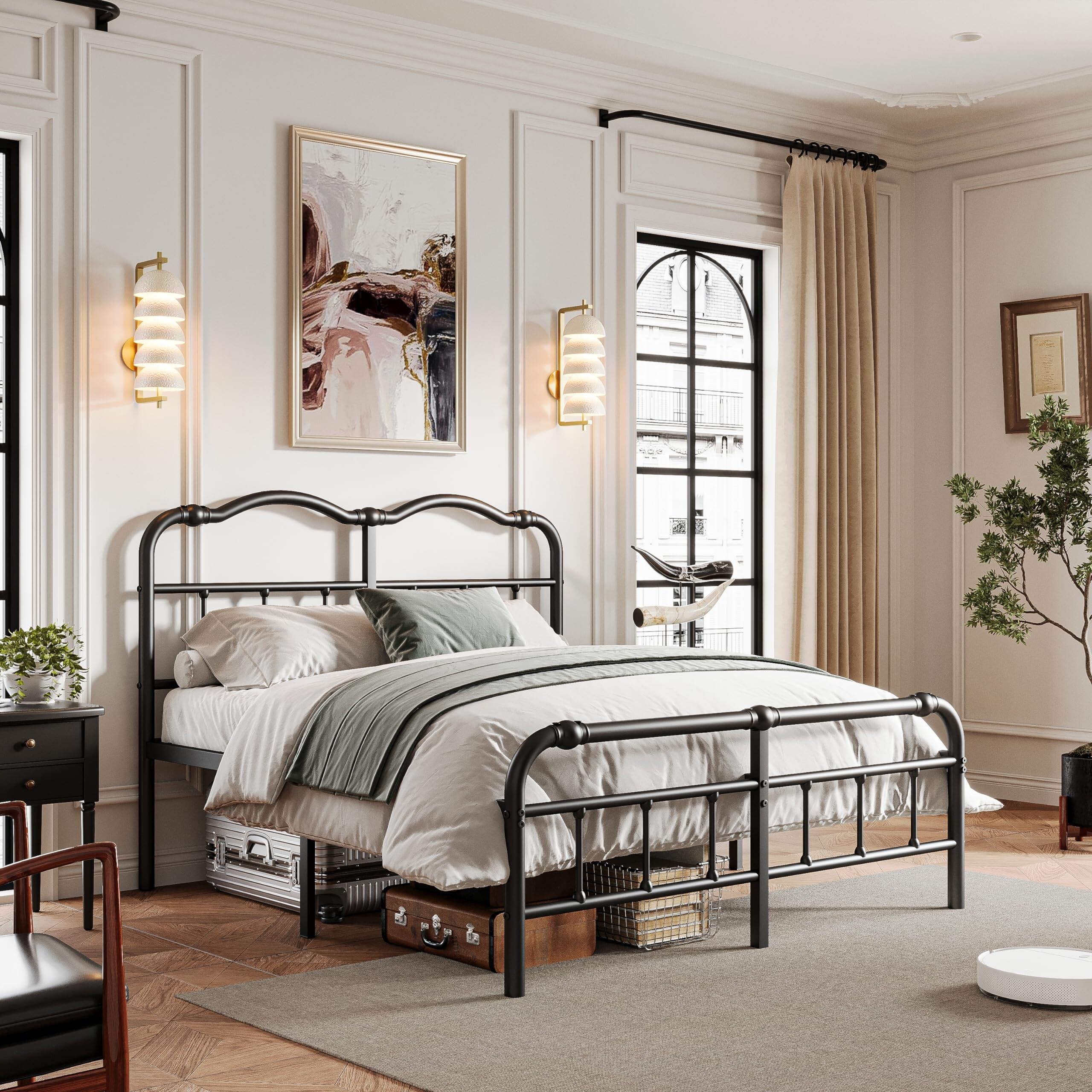 18 inch platform bed frame with headboard store