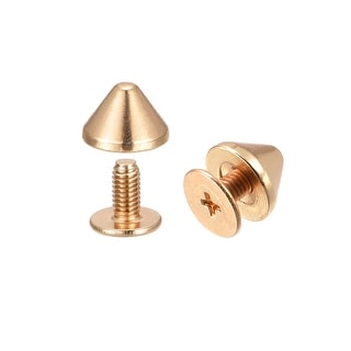 Screw Back Rivets, Solid Leather Studs for Leather DIY - Gold Tone ...