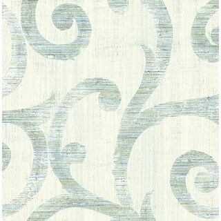Seabrook Designs Silverton Scrolls Unpasted Wallpaper - Bed Bath ...