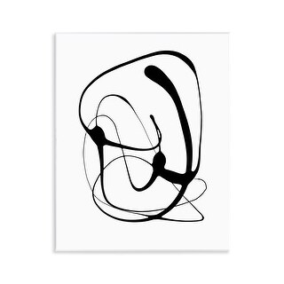 Stupell Black Modern Swirl Wall Plaque Art Design By Lanie Loreth - Bed ...