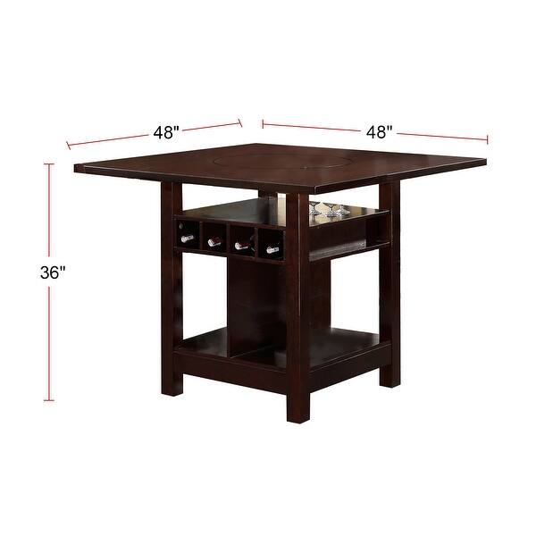 Square Counter Height Table with Storage in Brown - Bed Bath & Beyond ...