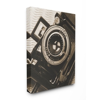 Stupell Vintage Camera Body Lens Sepia Antique Photograph Canvas Wall ...