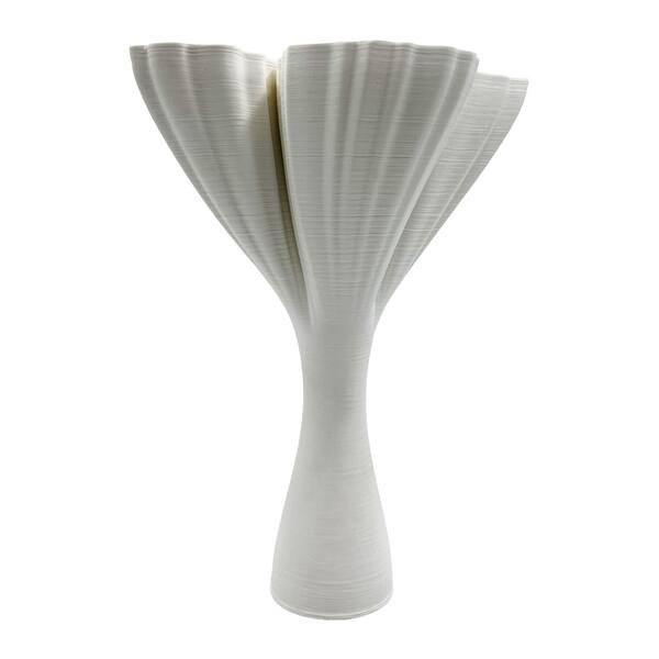 15 Inch Tall White Ceramic Abstract Vase in White - Bed Bath & Beyond ...