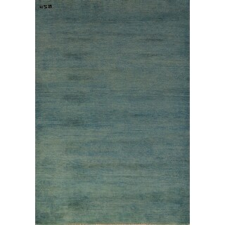 Gabbeh Modern Rug Handmade Blue Wool Carpet - 4'1" x 6'0" - Bed Bath ...