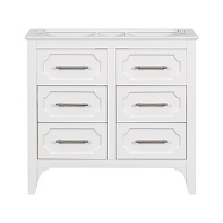 Modern Bathroom Vanity with Four Extension Drawers, Solid Wood Frame ...