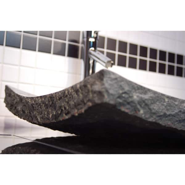 Eden Bath Large Black Granite Zen Sink - Bed Bath & Beyond - 23538628