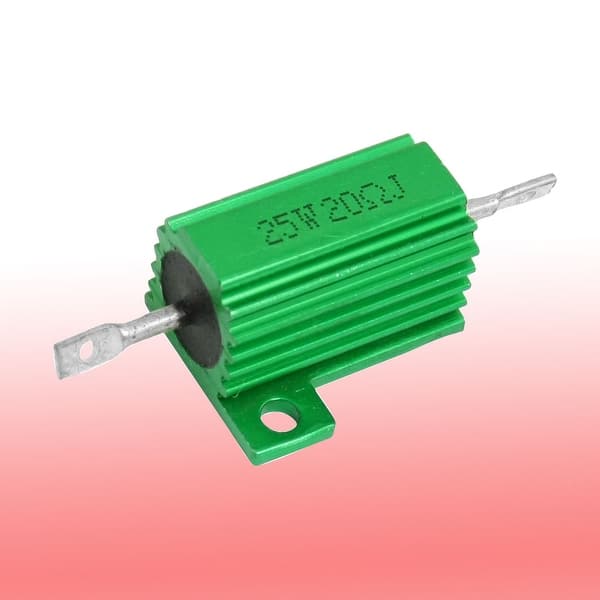 Green Aluminum Housed Clad Wirewound Resistor 20 Ohm 25 Watt - Bed Bath ...