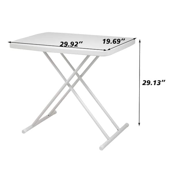 Plastic Folding Desk Height Adjustable Foldable Table with X-crossed ...