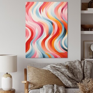 Designart "Colorful Op Art Surrealism I" Op Art Wall Art Living Room ...