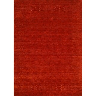 Ahgly Company Machine Washable Contemporary Neon Red Area Rugs - Bed ...