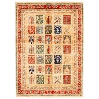 ECARPETGALLERY Hand-knotted Chobi Finest Ivory Wool Rug - 4'11 x 6'11 ...