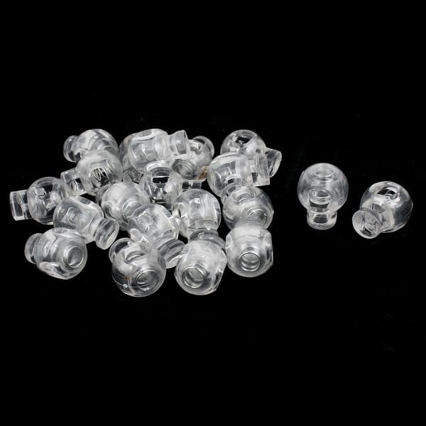 Clear Round Toggle Spring Loaded Rope Cord Locks Fastener 20pcs - Bed ...