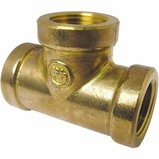 Lasco 1/2 In. FPT Yellow Brass Tee - 1 Each - Bed Bath & Beyond - 37172805