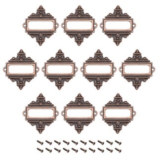 Metal Label Holders, 55x62mm Name Card Tag Frames for File Drawer ...