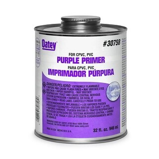 Oatey 30758 PVC Purple Primer, 32 Oz - Bed Bath & Beyond - 19799007