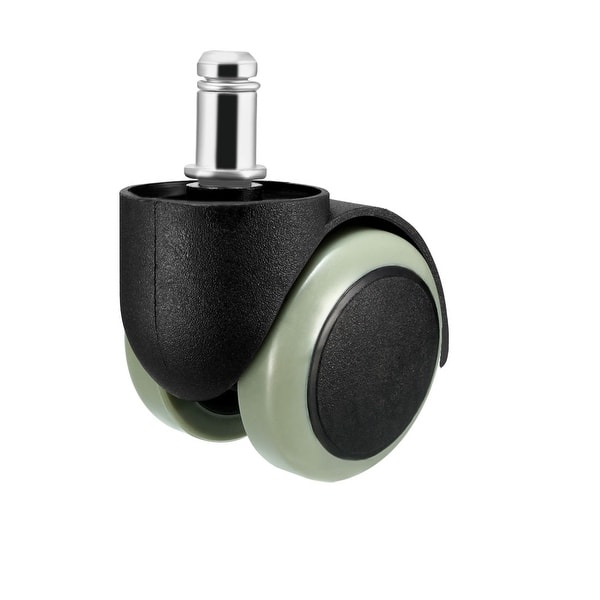 Chair Casters Wheels 2 Inch PU Twin Wheel 11mm Stem Swivel Caster Gray ...