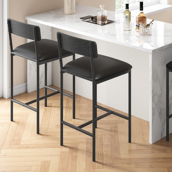 Bar Stools Set of 2 Kitchen Bar Stools with Footrest On Sale Bed Bath Beyond 39860528