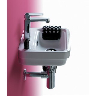 Bissonnet EVO-14 Evo 34 13-2/5" Bathroom Sink Wall Mount with Overflow ...