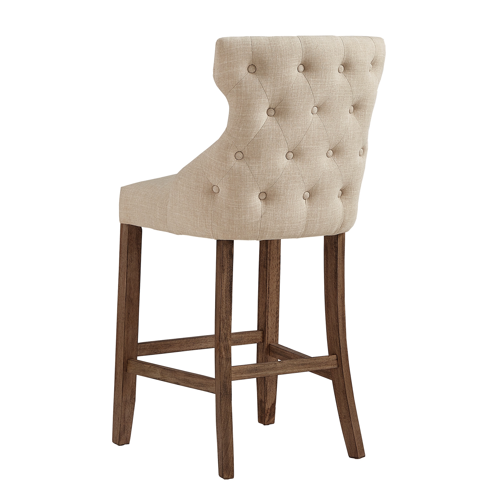 Lianna Nailhead Trim Linen Upholstered Stools Set Of 2 By Inspire Q