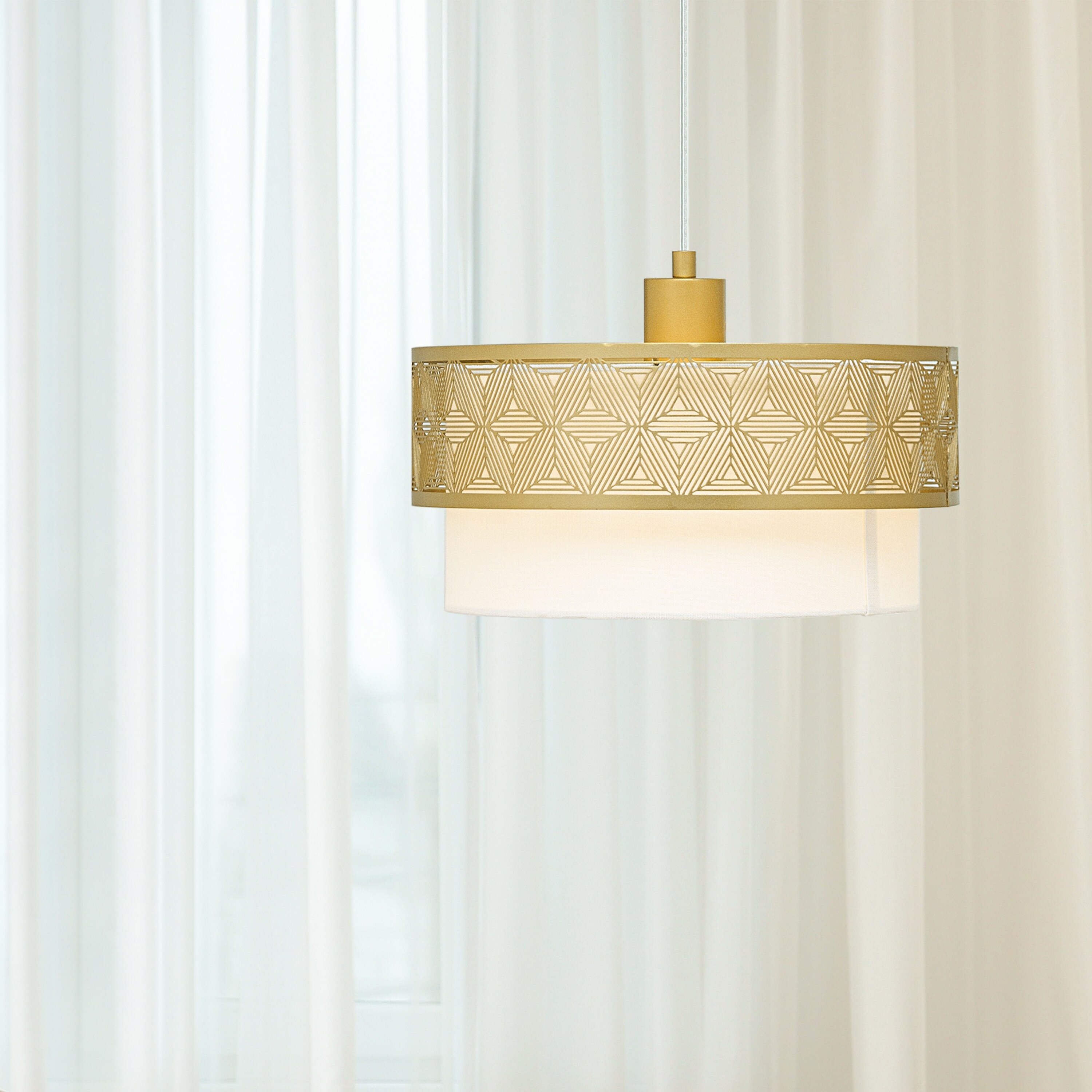 Agatha River of Goods Gold and Clear Glass and Metal Pendant Light with ...