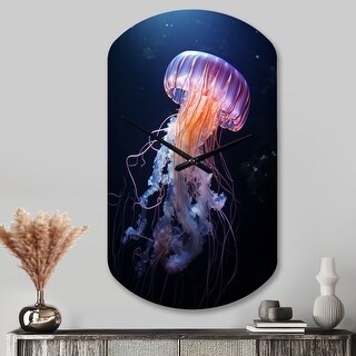 Designart - Ethereal Glow Jellyfish II - Jellyfish Wall Clocks in ...