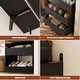 Rackcog 80"-120" W Closet System With 6 Wooden Drawers and 4 Hanging ...