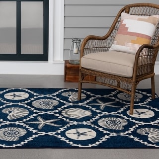 Loomaknoti Tecopa Karlminz Blue Area Rug - Bed Bath & Beyond - 31424501