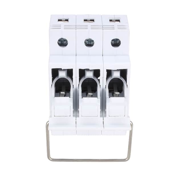 DIN Rail Mount Fuse Holder RT18-32 10mmx38mm with Indicator Light Gray ...