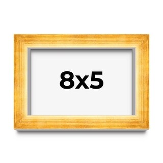 8x5 IN Shadow Box Frame Gold | 1.625 Inches Deep Real Wood Traditional ...