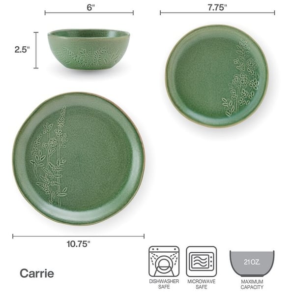 Pfaltzgraff Carrie 12-Piece Dinnerware Set, Service for 4 - Bed Bath ...