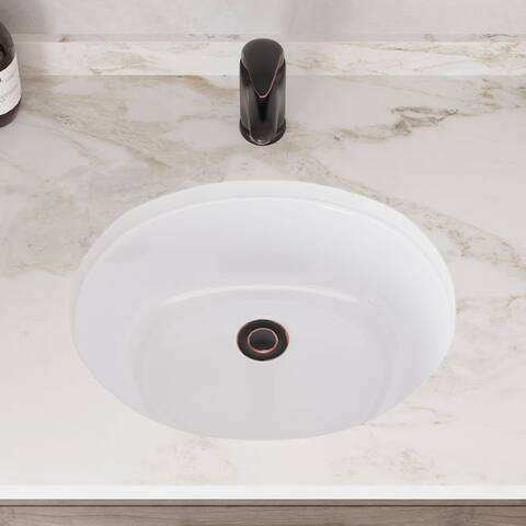 UPM Porcelain Undermount Sink Ensemble with SinkLink and ABR Drain ...
