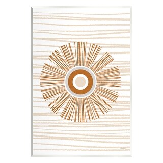 Stupell Earthy Circular Abstract Sun Pattern Wavy Stripes Wood Wall Art ...