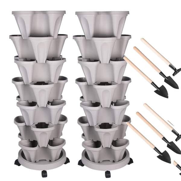 Vertical Planter 7 Tier Stackable Planters Garden Tower Planters ...