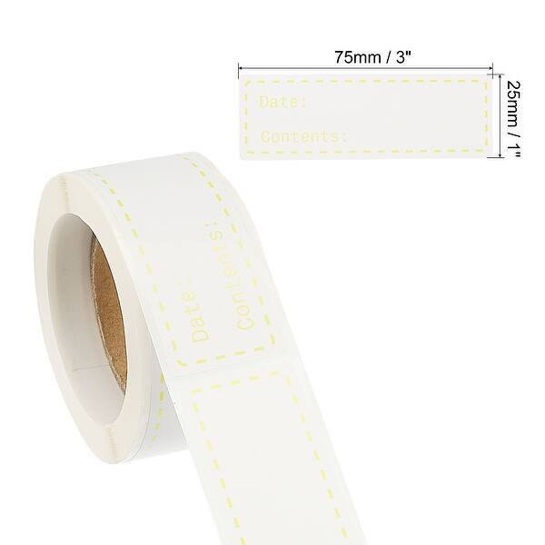 3 Roll 1x3 Inch Food Storage Labels Adhesive Paper Marker Stickers ...