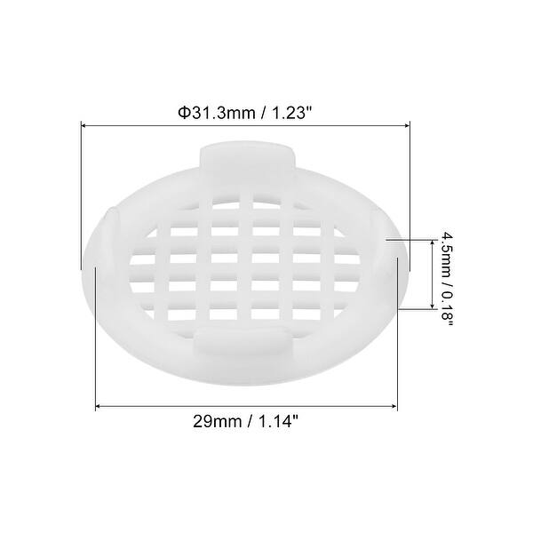 29mm(1-1/8") Circular Soffit Vent, 36pcs Plastic Round Mesh Hole Air ...