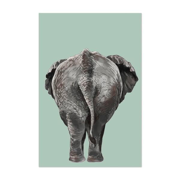 Elephant Butt Digital Animals Whimsical Art Print/Poster - Bed Bath ...