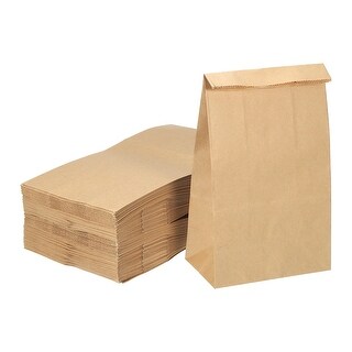 Paper Bags Brown Paper Grocery Bag 6lb 5.9x3.5x10.6 inch 60g, Pack of ...
