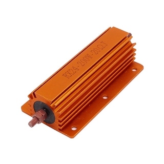 200W 20 Ohm Axial Lead Gold Tone Heatsink RX24 Aluminum Clad Resistor ...