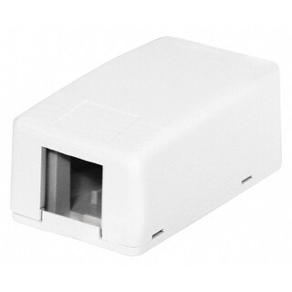 Hubbell Premise Wiring Surface Mount Box: Keystone, 1 Ports, White ...