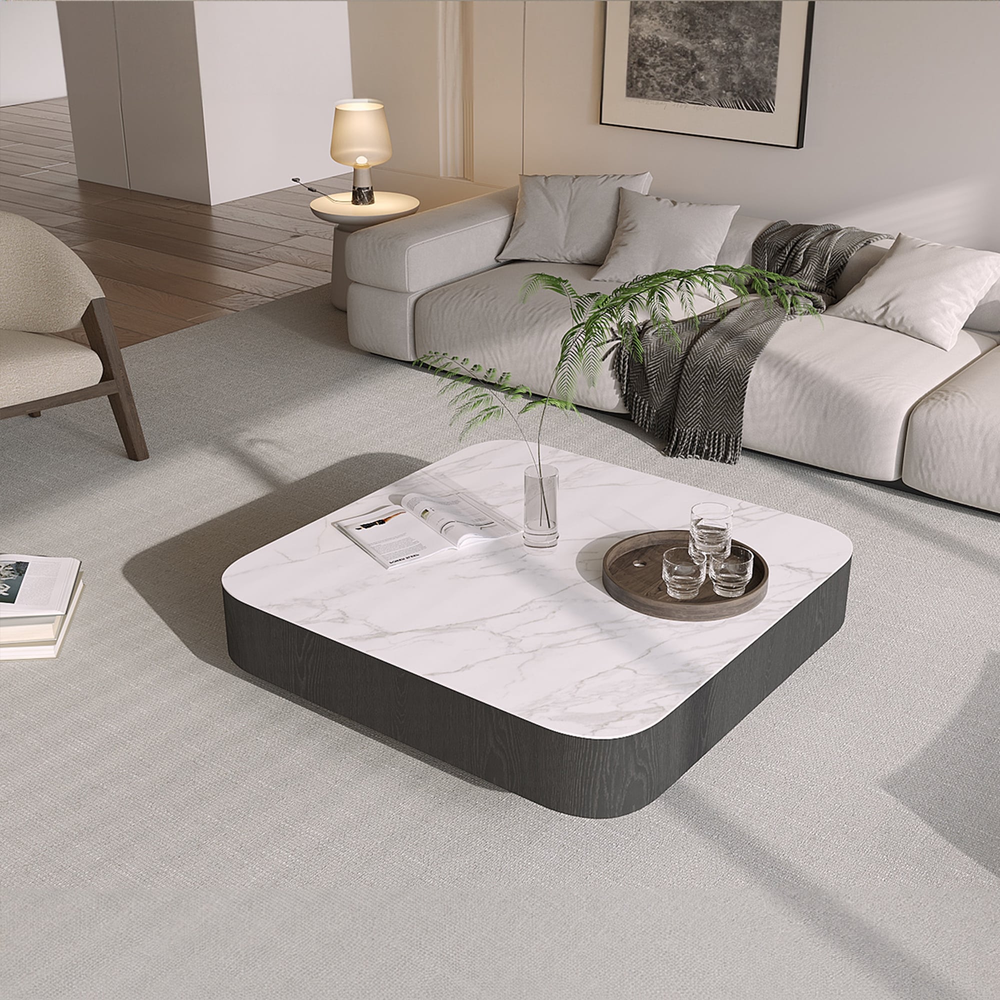 JASIWAY Affordable Luxury Modern Coffee Side Table Set - On Sale - Bed Bath & Beyond - 39115385