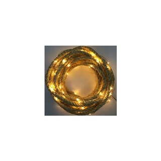 20 Warm White Led Lights On A Jute Rope Light String - Bed Bath ...