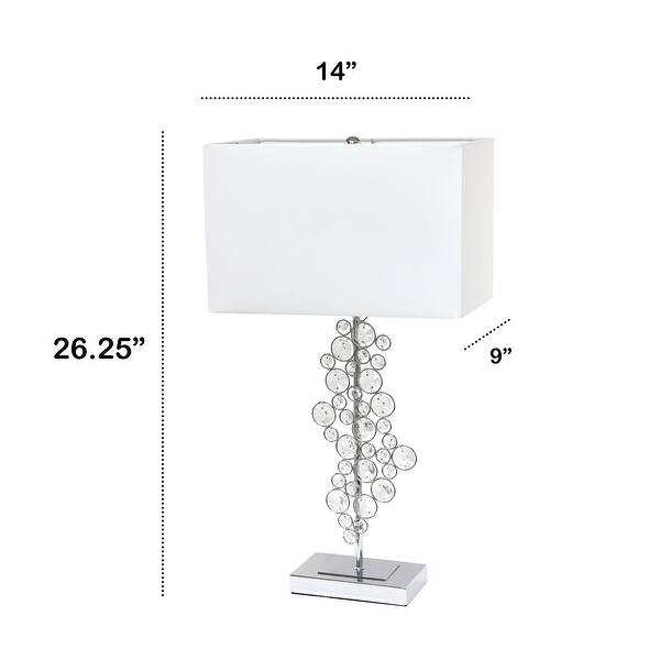 Tall Chrome Contemporary Crystal Glitz and Glam Table Lamp - Bed Bath ...